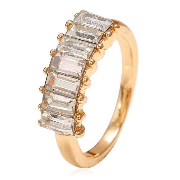 Boutique Designed | Jewelry | Gold White Rhinestones Ring | Poshmark
